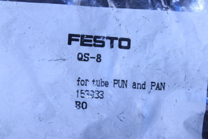 FESTO QS-8 (153033) Push-In Steckverbindung – 10 Stück | Pneumatik ...
